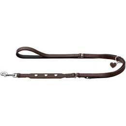 Hunter verstellbare Hundef&uuml;hrleine love braun 1,8 cm