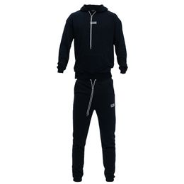 Tom Barron Jogginganzug mit Hoodie Herren Gr&ouml;&szlig;e L blau