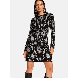 Love & Roses Kleid Damen Gr&ouml;&szlig;e XL hellgrau / schwarz
