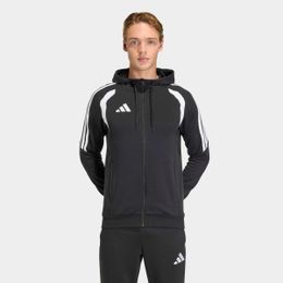 Herren Kapuzensweatshirt "TIRO26 LEAGUE SWEAT FULL ZIP HOODIE"schwarz, wei&szlig;, Gr. S, adidas Performance, Obermaterial: 70% Baumwolle, 30% Polyester,