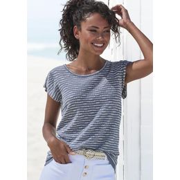 Vivance Kurzarmshirt mehrfarbig Gr. 36/38 f&uuml;r Damen. Mit Rundhals. Figurumspielend. Nachhaltig.