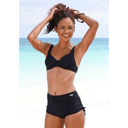 Lascana Bikini-Hotpants 'Cillo' schwarz Gr. 36. Mit Raffung. Nachhaltig.