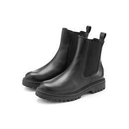 ELBSAND Stiefelette 'Chelseaboots, Schlupfstiefel, Lederstiefelette, Herbststiefelette' schwarz Gr. 37 f&uuml;r Damen