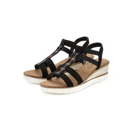Lascana Sandalette 'Sommerschuh, offener Schuh, Sandale, Keilsandalette,' schwarz Gr. 39 f&uuml;r Damen. Mit Schmucksteine