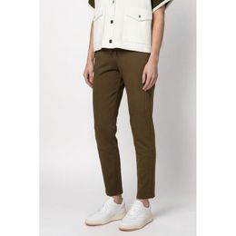 monari Damen Jogger Pants &raquo;Hose Basic Rippe 72cm&laquo; Regular fit mit Taschen braun 46, N-Gr