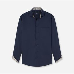 OLYMP Herren OLYMP Langarmhemd &raquo;Luxor&laquo; Businesshemd, New-Kentkragen, Comfort Fit blau 41, N-Gr