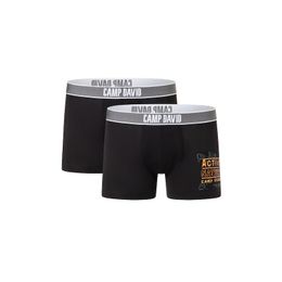 CAMP DAVID Herren CAMP DAVID Boxershorts &raquo;casual&laquo; 2 Paar, mit elastischem Bund schwarz XXL