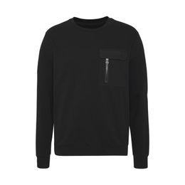 John Devin Herren Sweatshirt &raquo;, Rundhals Sweater&laquo;, Brusttasche aus Kontrastmaterial mit zwei Funktionen schwarz XXL (60/62)