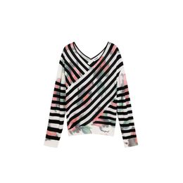 Desigual Pullover Damen Gr&ouml;&szlig;e S jade / hellrot / schwarz / wei&szlig;