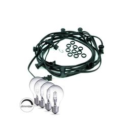 SPICELITE Garten Party Lichterkette Illu 50x dimmbare Halogenlampen 50m schwarz | Gr.: onesize