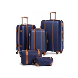 FERG&Eacute; FERG&Eacute; Kofferset Hartschale 5-teilig Koffer Set Reisegep&auml;ck MILANO in dunkelblau | Gr.: onesize