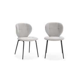 CALICOSY 2er-Set St&uuml;hle MAORI in Beige - (W)50 x (H)48 x (L)48,5 cm | Gr.: onesize