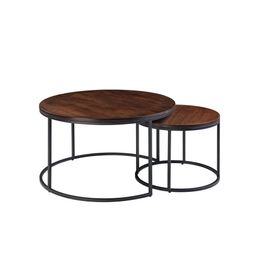 home24 Couchtisch Marias I (2er-Set) in Walnuss | Gr.: onesize