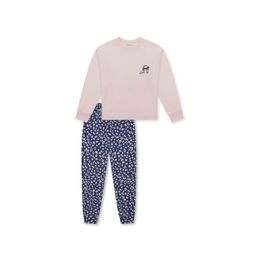 Schiesser Pyjama in Beige/Blau | Gr.: 140