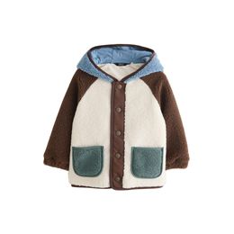 next Fleecejacke Jungen Gr&ouml;&szlig;e 104 beige / blau / braun