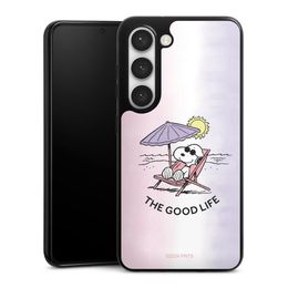 DeinDesign Galaxy S23 Handy Silikon H&uuml;lle Case schwarz Handyh&uuml;lle Snoopy Official Licensed Product Peanuts