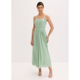 bonprix Maxikleid aus Mesh mit Tragevarianten, gr&uuml;n, Gr.38, Abendkleid aus Mesh in Maxi-L&auml;nge mit verschiedenster Tragevariationen