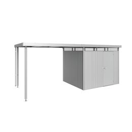 BioHort Seitendach silber-metallic 282 x 235 x 222 cm f&uuml;r Ger&auml;tehaus 'HighLine' H3