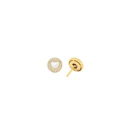 Michael Kors Damen Paar Ohrstecker "Schmuck Geschenk Silber 925 Ohrringe Herz Premium", 10mm, Perlen Silber 925 (Sterlingsilber)gelbgoldfarben,