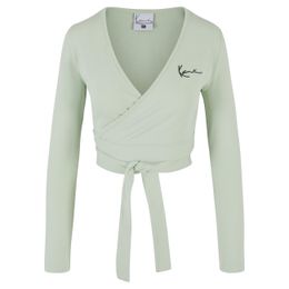 Karl Kani Damen Flanellhemd "Karl Kani Damen"light mint, Gr. L, unifarben, 95% Baumwolle, 5% Elasthan, Hemden