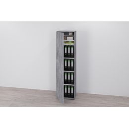 Mehrzweckschrank FMD, B:50cm H:184cm T:34,5cm, grau, Holzwerkstoff, K&uuml;che, Schr&auml;nke, "Inca 1", Flurschr., Aktenschr., verstellb. B&ouml;den, mit/ohne