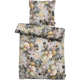 Bettw&auml;sche Apelt, rosa, Satin (Bio-Baumwolle), Obermaterial: 100% Baumwolle, Bettw&auml;sche, "Giorgia", modisches Bl&uuml;tenallover