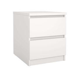 Nachttisch Home Affaire, B:40,4cm H:49,5cm T:50cmwei&szlig;, wei&szlig;, wei&szlig;, Schlafzimmer, Tische, "Naia", Eleganter Nachttisch mit 2 Schubladen