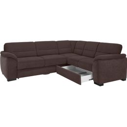 Sit & More Ecksofa SIT & MORE, B:255cm H:88cm T:225cm, braun, Luxus-Microfaser (90% Polyester, 10% Polyamid);Struktur (100% Polyester);Luxus-Microfaser ALTARA