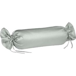 Nackenrollenbezug Fleuresse, B:15cm L:40cm, silber, Mako-Satin, Obermaterial: 100% Baumwolle, Kissenbez&uuml;ge, "Colours", Mako Satin, gl&auml;nzend, glatt,