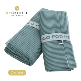 Handtuch Dyckhoff, B:60cm L:120cm, blau, Microfaser, Mikrofaser, Handt&uuml;cher, "Mikrofaser Sporttuch Struktur", Mit &Uuml;berst&uuml;lpkapuze, Schnelltrocknend,