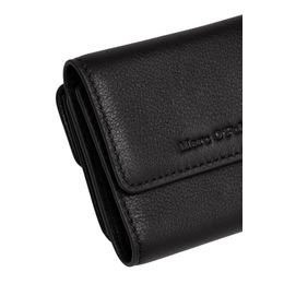 Marc O'Polo MARC O'POLO Damen Geldb&ouml;rse "aus softem Rindleder", schwarz, Leder, unifarben, Kleinlederwaren