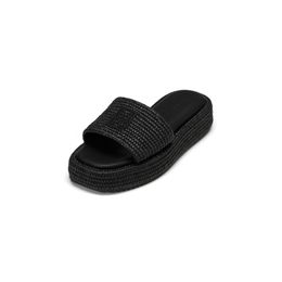 Marc O'Polo MARC O'POLO Damen Sandale "in Bastoptik", Gr. 40schwarz, Obermaterial: 50% Polyester, 50% Polypropylen, unifarben, Schuhe