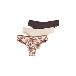 Lindex Slip 'WILMA' Damen Gr&ouml;&szlig;e S creme / schoko / pueblo