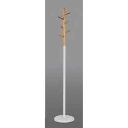 Garderobenst&auml;nder HAKU, B:30cm H:173cm T:30cm &Oslash;:30cm, wei&szlig;, Massivholz, Schlafzimmer, Garderobenst&auml;nder, "Kleiderst&auml;nder, Standgarderobe", rund - aus