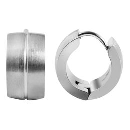 Adelia&acute;s ADELIA ́S Damen Klappcreolen "Ohrringe &ndash; Klappcreole aus Edelstahl", silber, Edelstahl, Ohrringe, Ein kleines Geschenk mit gro&szlig;er Wirkung