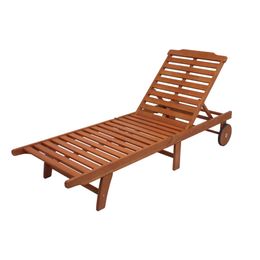 Garden Pleasure Sonnenliege 'Palm Springs' klappbar/verstellbar braun 63 x 89 x 197 cm