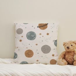Dekokissen queence, B:40cm H:1cm L:40cm, bunt, Polyester, Kinderzimmer, Dekokissen_Sitzkissen_Kissenh&uuml;llen, "Sternensystem", Kissenh&uuml;lle mit HD