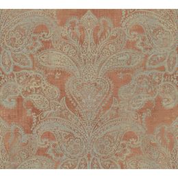 A.S. Cr&eacute;ation A.S. Cr&eacute;ation Vliestapete 'Metropolitan Stories Travel Styles' Barocktapete orange/t&uuml;rkis 0,53 x 10,05 m