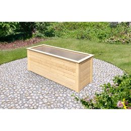 Karibu Hochbeet natur 28 mm Fichte, 254 x 94 x 92 cm, 1520 l