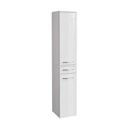 Fackelmann Hochschrank 'Milano' wei&szlig; gl&auml;nzend 30,5 x 165,5 x 32 cm