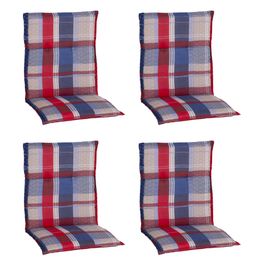 Beo Niedriglehner-Auflagenset 'Gold Coast' rot/blau 48 x 100 x 5 cm 4 St&uuml;ck