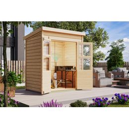 Gartenhaus Konifera, beige, Massivholz, Gartenh&auml;user, "Akamaru 2"