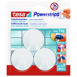 Tesa Powerstrips Klebehaken small rund wei&szlig;