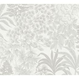 A.S. Cr&eacute;ation A.S. Cr&eacute;ation Vliestapete 'Metropolitan Stories Travel Styles' Blumentapete grau 0,53 x 10,05 m