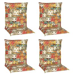 Beo Niedriglehner-Auflagenset 'Tours' mehrfarbig 46 x 98 x 8 cm 4 St&uuml;ck