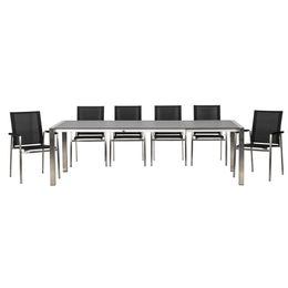 Acamp Gartenm&ouml;belset 'Auris' f&uuml;r 8 Personen Edelstahl/Aluminium