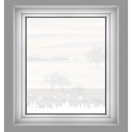 Gardinia Fensterfolie "Statische Deko-Folie X-Mas B&auml;ume halbtransparent 20 x 150 cm", B/L: 20cm x 150cm, wei&szlig;, Badezimmer, Fensterfolien,