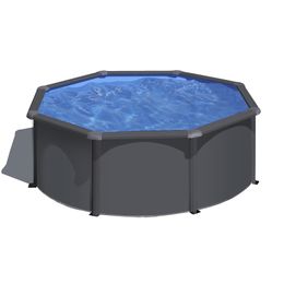 GRE Stahlwandpool-Set 'Anthracite' &Oslash; 300 &times; 120 cm