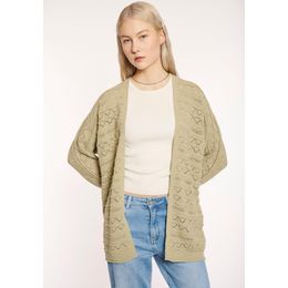 Haily's HAILY&rsquo;S Damen Strickjacke "LS P CD Na44yla", gr&uuml;n, Gr. S, unifarben, Strick, Obermaterial: 55% Polyacryl, 45% Nylon, Strickjacken