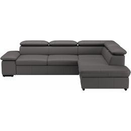 Sit & More Ecksofa SIT & MORE, B:272cm H:73cm T:226cm, braun, NaturLEDER, Wohnzimmer, Sofas, "Alcudia L-Form, B: 272 cm, Arm- und Kopfteilverstellung,